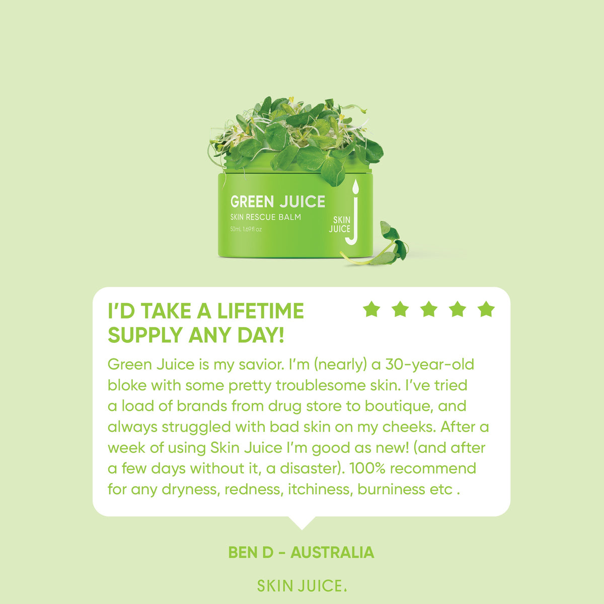 Skin Juice Green Juice Recovery Balm 50ml – Skin Kind Studio